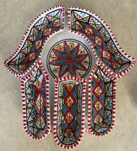 Tray Dip Bowl Khomsa Pattern - Artizarts